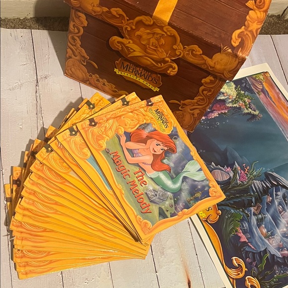 Disney | Games | Disneys The Little Mermaid Storybook Set Yellow And ...